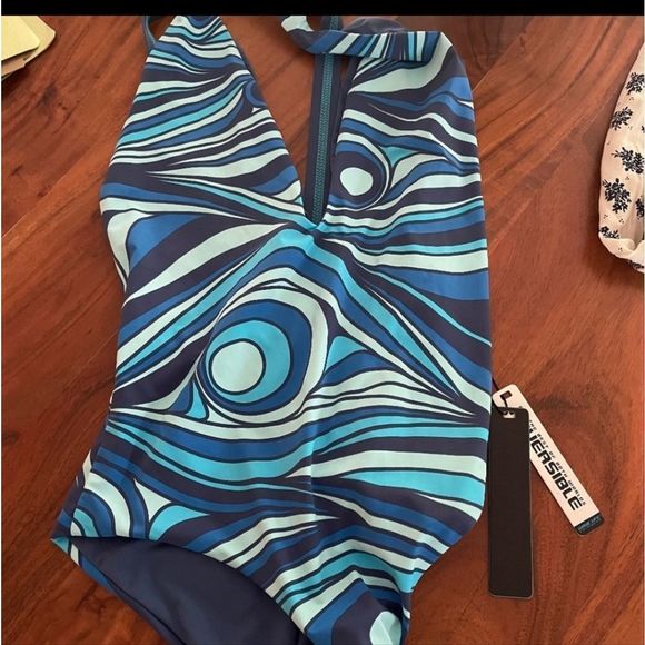 Brazilian | Swim | Nwt Brazilian Blue Pucciesqueprint Deep Front Plunge ...